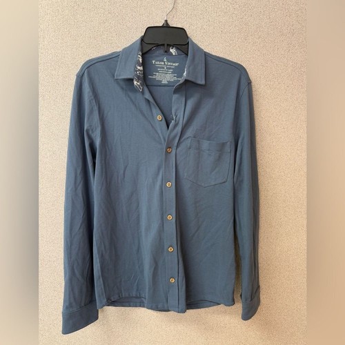 Tailor Vintage Mens Size Small Indigo AiroTec New Tags NWT Button Up ...