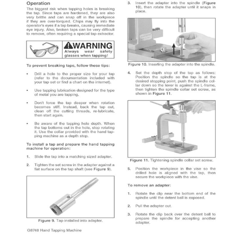 NEW Desktop Hand Tapping Machine Cast Iron Tap and Dies Precision ...
