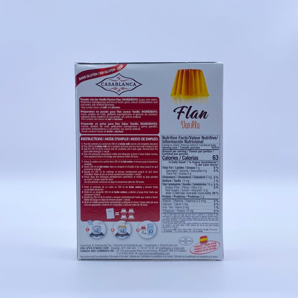 Casablanca flan vanilla flavored | eBay