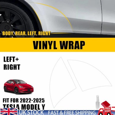 Fits Tesla Model Y 20- Rear Door Arches Stone Chip Guard Paint ...