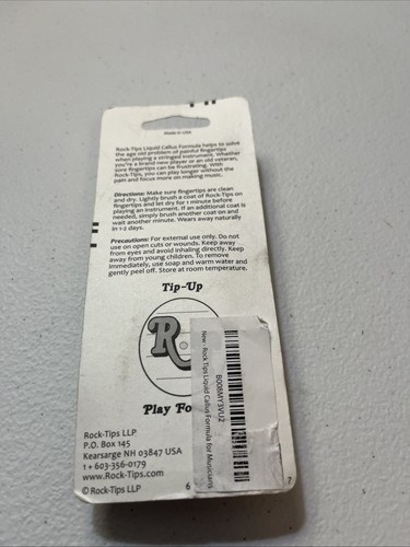 NEW Rock-Tips Liquid Callus Formula Stringed Instrument Players 4mL | eBay