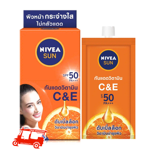 2 x NIVEA Sun Serum Skin Moisturizer SPF50 Vitamin C&E Skin Healthy ...
