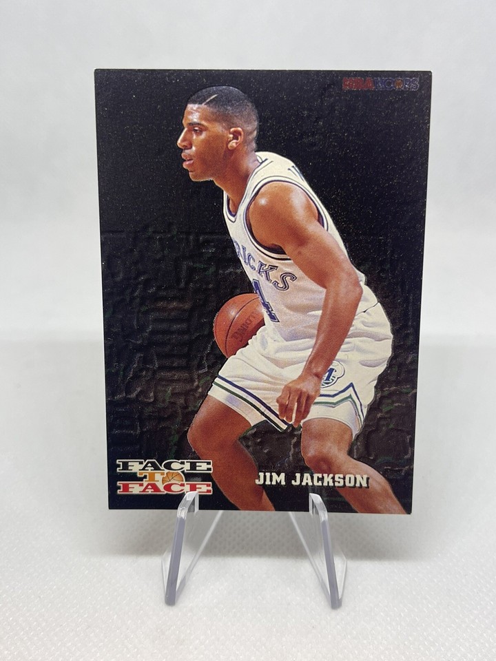 1993 Hoops Basketball Face to Face Insert #FTF4 DREXLER / Jim JACKSON ...