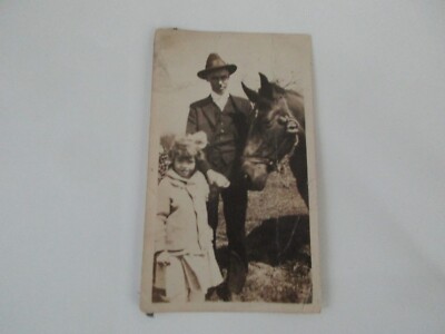 Old Real Photo - Man, Young Girl & Horse | eBay