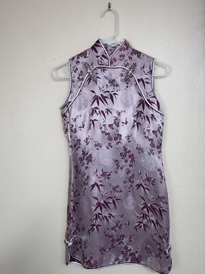 Vintage Traditional Chinese Dress Lavender Cheongsam Size 2 | eBay