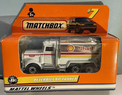MATCHBOX PETERBILT BP TANKER TRUCK SHELL GAS STATION WHITE CAB #7 (86 ...