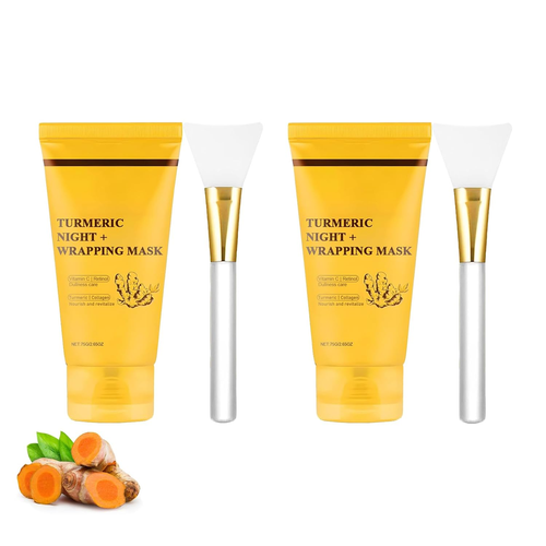 2-Pack Revix Turmeric Collagen Night Wrapping Masks, Nourishing with ...