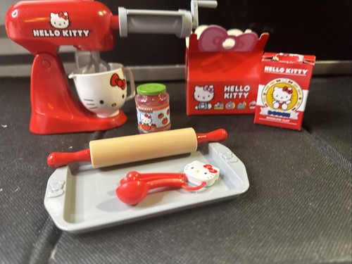 Hello Kitty Modeling Clay Baking Kit Doll Toy Mixer Bowl Cup Set With ...