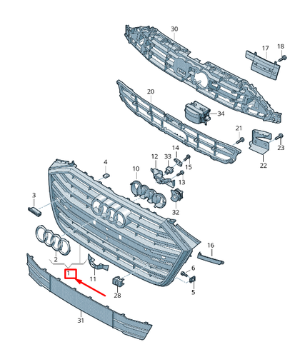 AUDI A8 4N Radiator Grille 4N0853651H RN4 4N0853651HRN4 NEW GENUINE | eBay