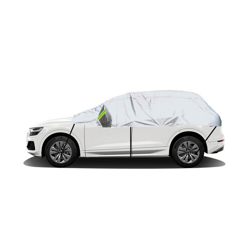 190T Car Half Body Top Roof Cover Sun UV Rain Snow Resistant Waterproof ...