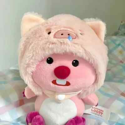 25cm Loopy Doll Cute Beaver Plush Toy Cartoon Snatchy Pig Doll Birthday ...