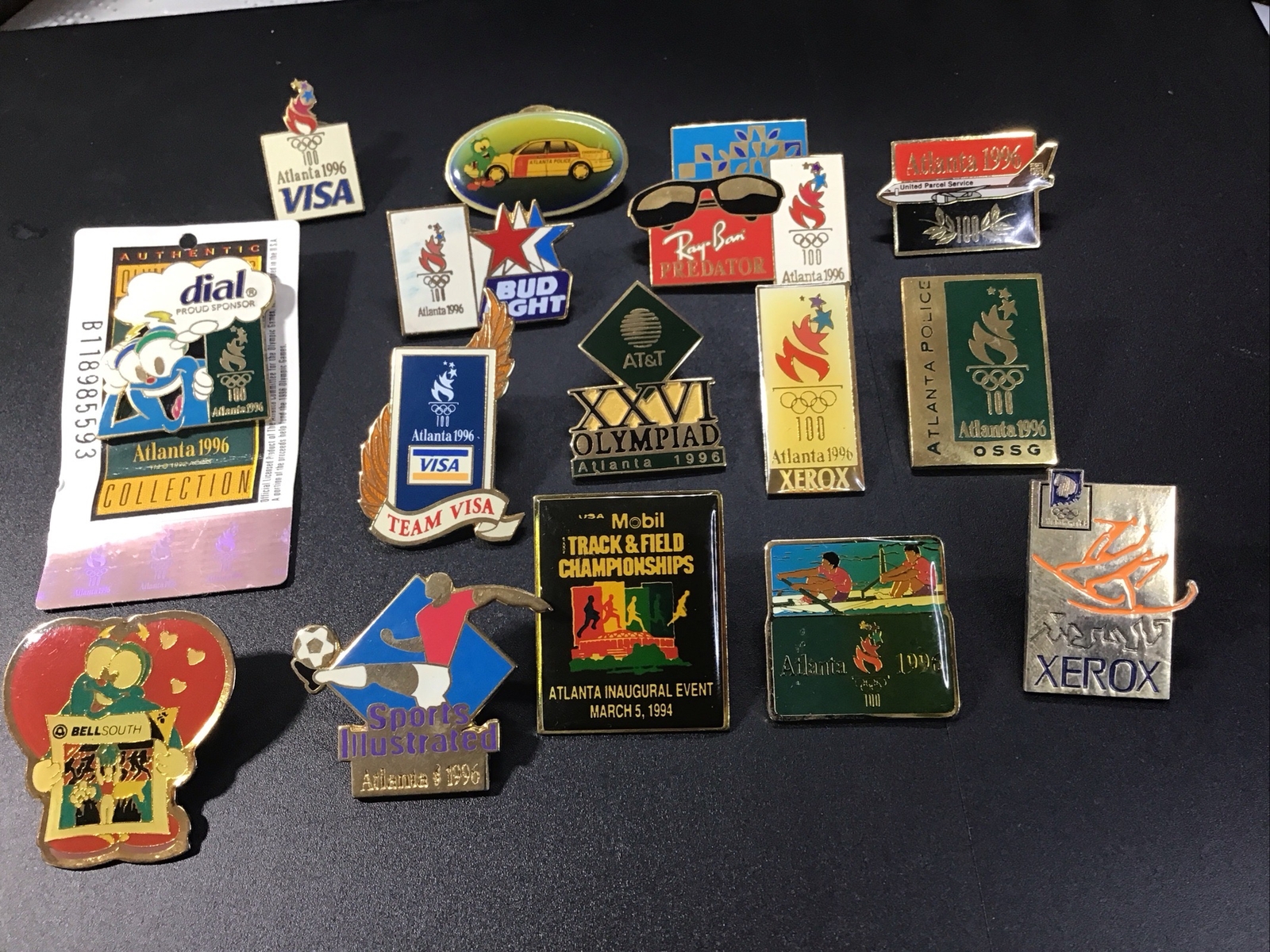 1996 Vintage - ATLANTA- Olympic Atlanta Olympics Games Sponsors 15 PINS ...