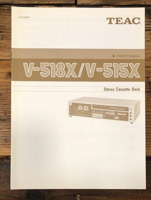TEAC V-518X V-515X Cassette Owners / User Manual *Original* | eBay