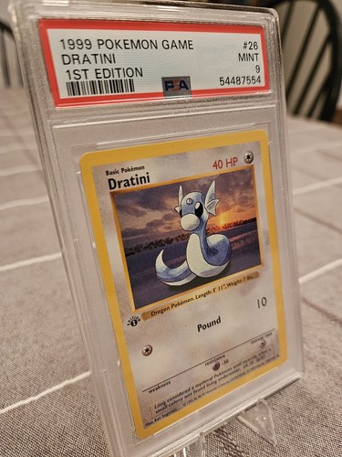 Dratini 1st Edition Shadowless Base Set Rare 26/102 Pokemon PSA 9 MINT ...