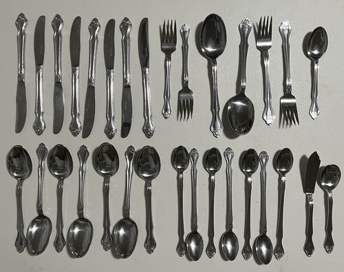 31 pcs. Vintage Saladmaster SMA1 Stainless Flatware, Japan, Forks ...