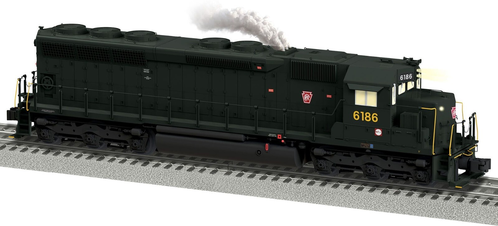 LIONEL PRR LEGACY SD45 DIESEL LOCOMOTIVE ENGINE #6186 O GAUGE train ...
