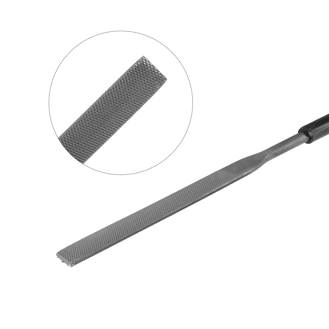 Second Cut Steel Flat Needle File with Plastic Handle, 5mm x 180mm ...