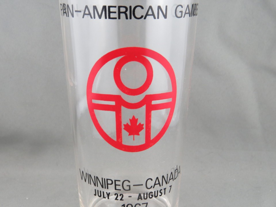 Vintage Glass - 1967 Pan American Games Winnipeg - Heavy Glass | eBay