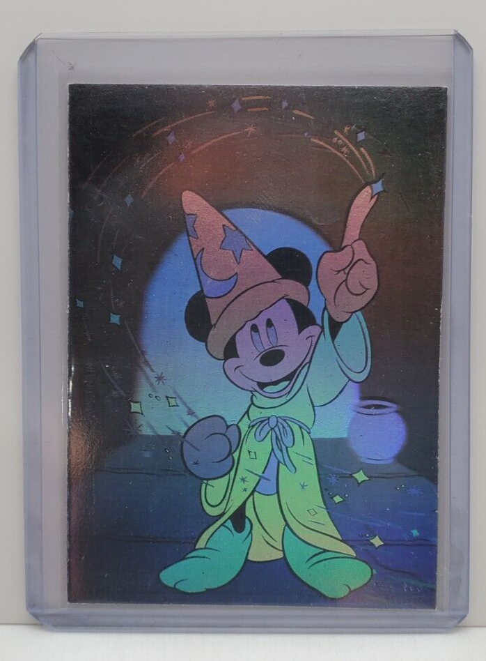 DISNEY MICKEY MOUSE FANTASIA DOUBLE SIDED HOLOGRAM TRADING CARD | eBay