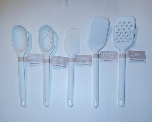 🥄CWC 5PC Set Kitchen Utensils Plastic Silicone Durable Cook With Color ...