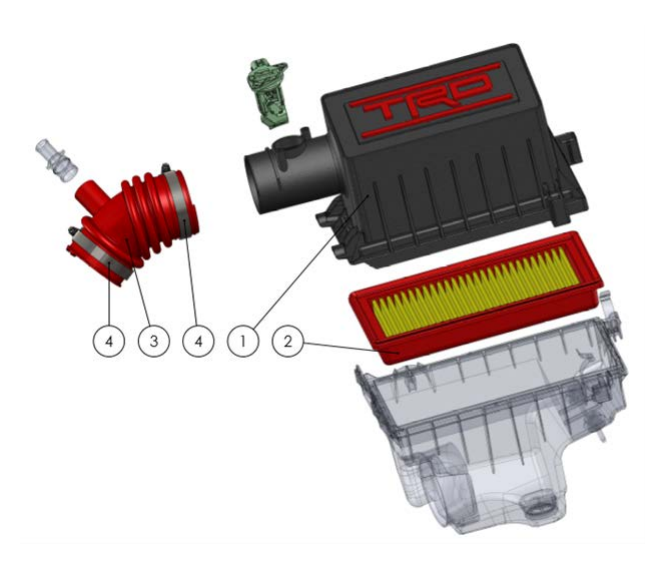 2018-2022 TOYOTA C-HR TRD PERFORMANCE AIR INTAKE SYSTEM GENUINE OEM ...