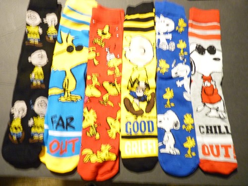 Peanuts Charlie Brown Men's Casual Crew Socks, 6-Pack, Size 8-12 ...