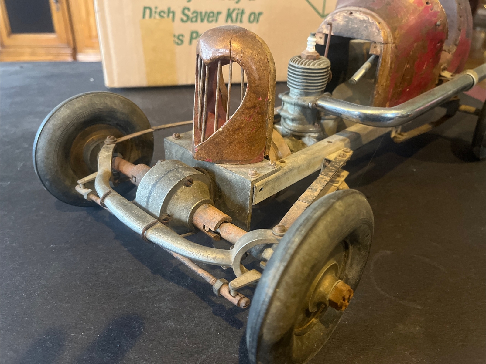 Pre-war 1938 Long Tail syncro rocket All Original Unrestored Tether Car ...
