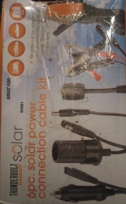 THUNDERBOLT MAGNUM 6PC SOLAR PANEL POWER CONNECTION CABLE KIT 12 VOLT ...