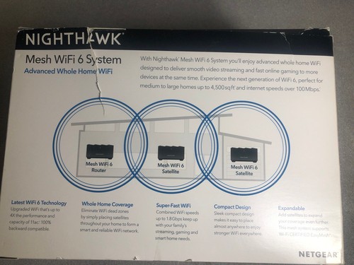 NETGEAR Nighthawk AX1800 (MK63-100NAS) 1.8Gbps Whole Home Mesh Wi-Fi ...