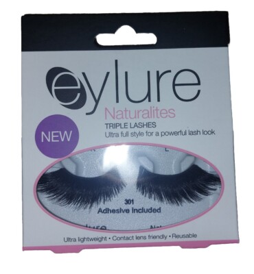 Eylure Naturalites Triple Lashes Adhesive False Eyelashes Full Textured ...