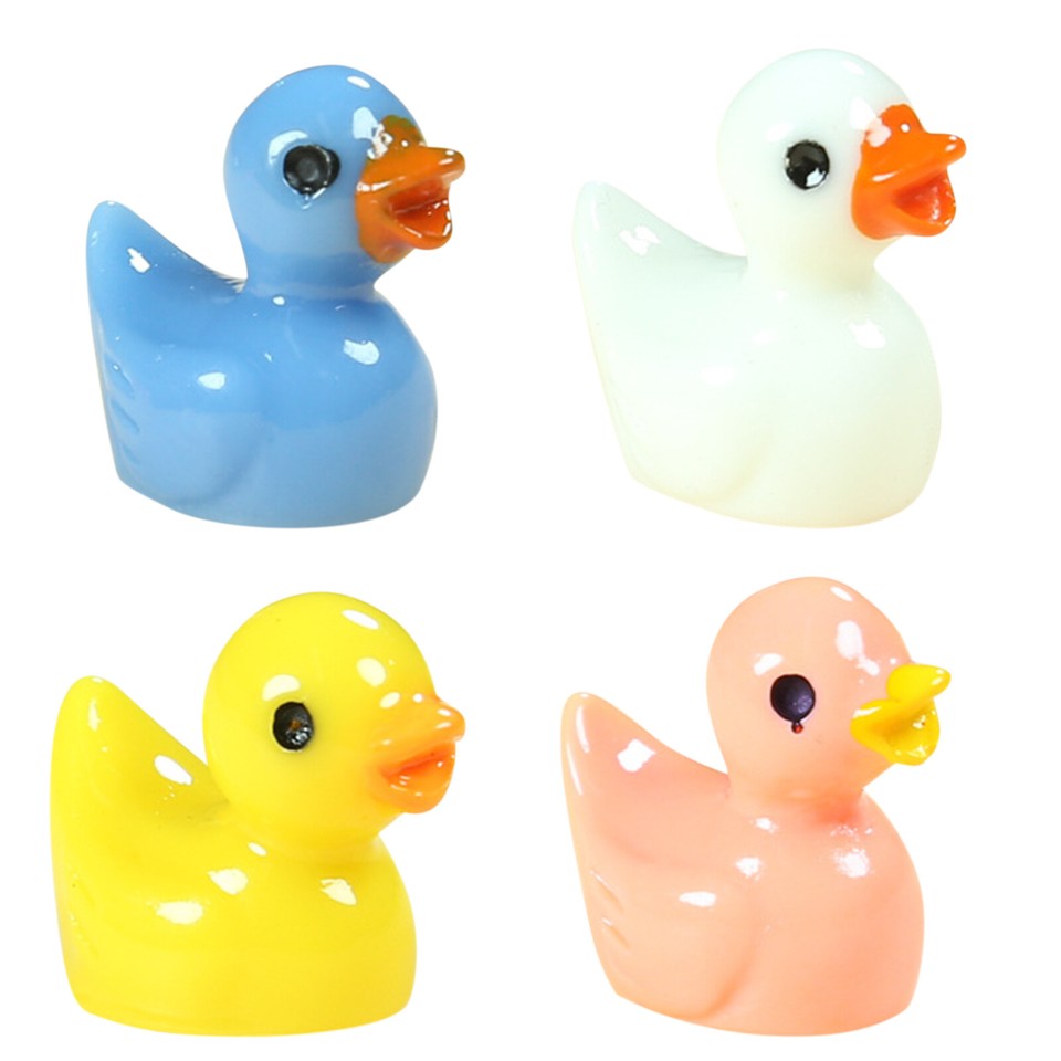 100pcs Mini Resin Ducks, Bulk Little Duck-Figures Plastic Small ...