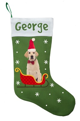 Yellow Labrador Christmas Stocking, Yellow Lab Stocking, Yellow Lab ...
