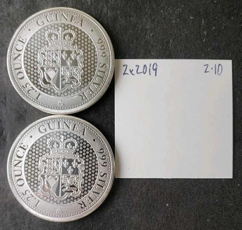 Two 2019 St. Helena 1.25 Pound 1.25oz Silver Guinea Coins | eBay