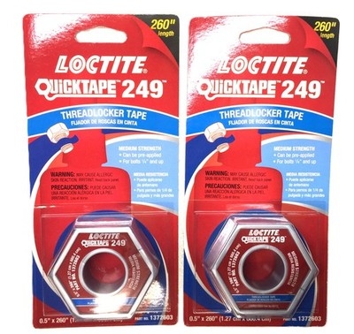 Loctite Quicktape 249 Threadlocker 0.5" x 260" Tape 1372603 [Lot of 2 ...