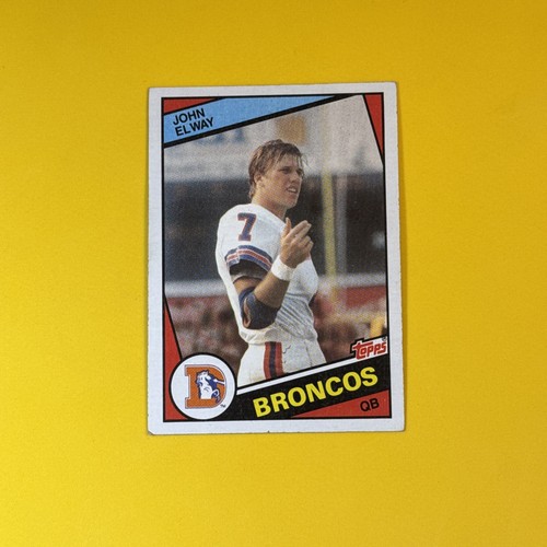 john Elway 1984 Topps #63 Rookie RC Denver Broncos HOF GREAT CENTERING ...