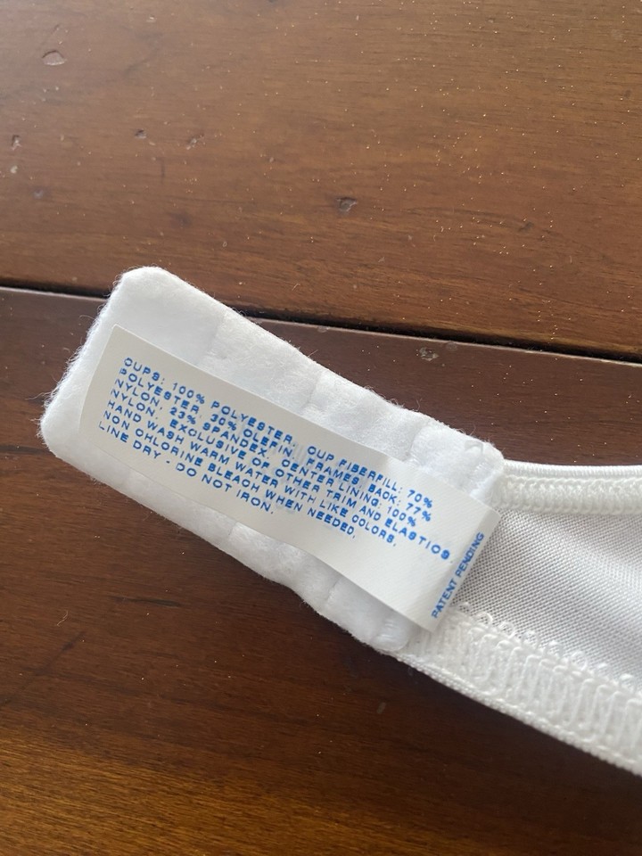 Vintage Playtex Cross Your Heart Bra White Floral Lightly Padded Size ...