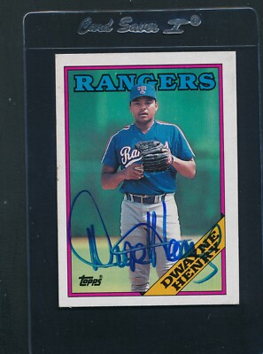 1988 Topps #178 Dwayne Henry Rangers Signed Auto *E1558 | eBay