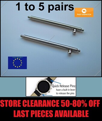 UNIVERSAL QUICK RELEASE SPRING BARS TOP QUALITY STAINLESS STEEL 12mm ...