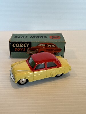 CORGI TOYS # 203 VAUXHALL VELOX DIECAST MODEL CAR TWO TONE YELLOW RED ...