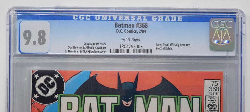 Batman 368 DC 1984 CGC 9.8 1st Jason Todd Robin Newsstand | eBay