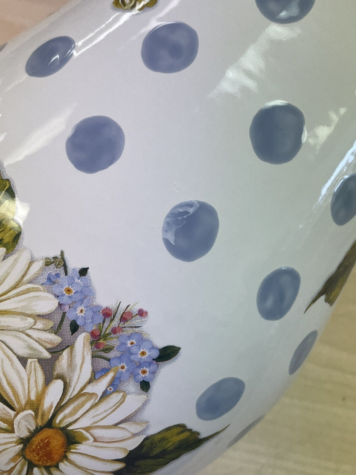 Mackenzie Childs Wildflowers Blue Enamel Vase Tall 10" Enamelware - NWD ...