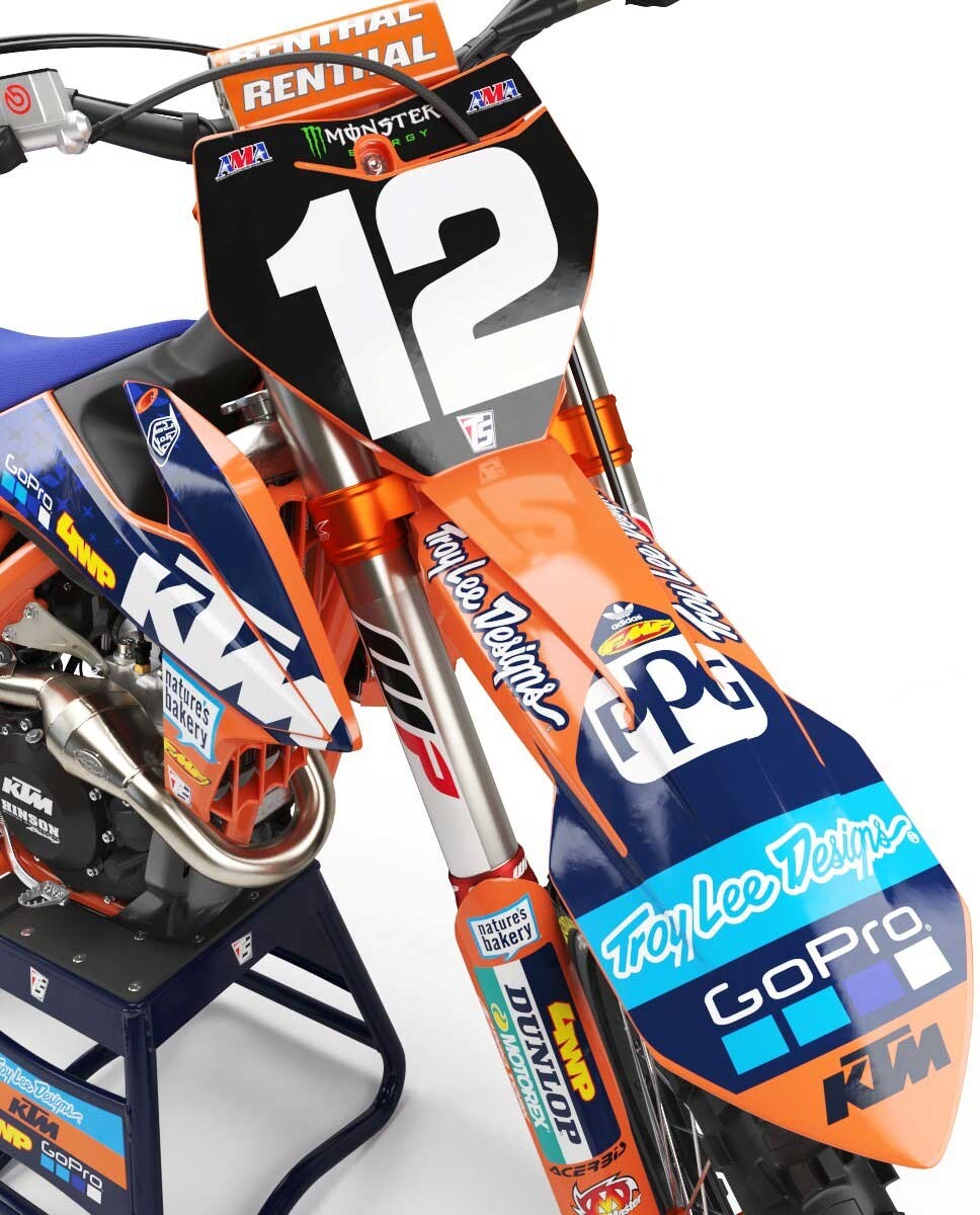 Throttle Syndicate 2019 Team TLD KTM Graphic Kit - Motocross Dirt Bike ...
