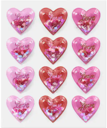 Heart Hearts Love Valentine's Day Red Pink Shaker Box Recollections ...