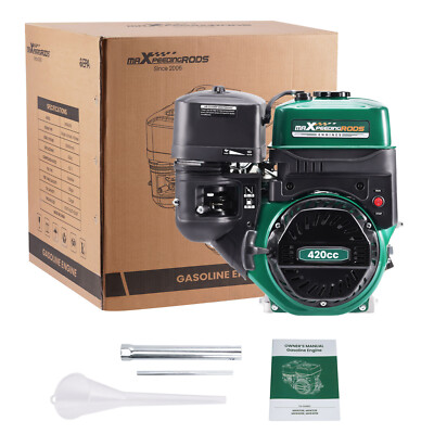 Engine OHV Horizontal Gas Engine Motor 420cc 15HP Recoil Start Water ...