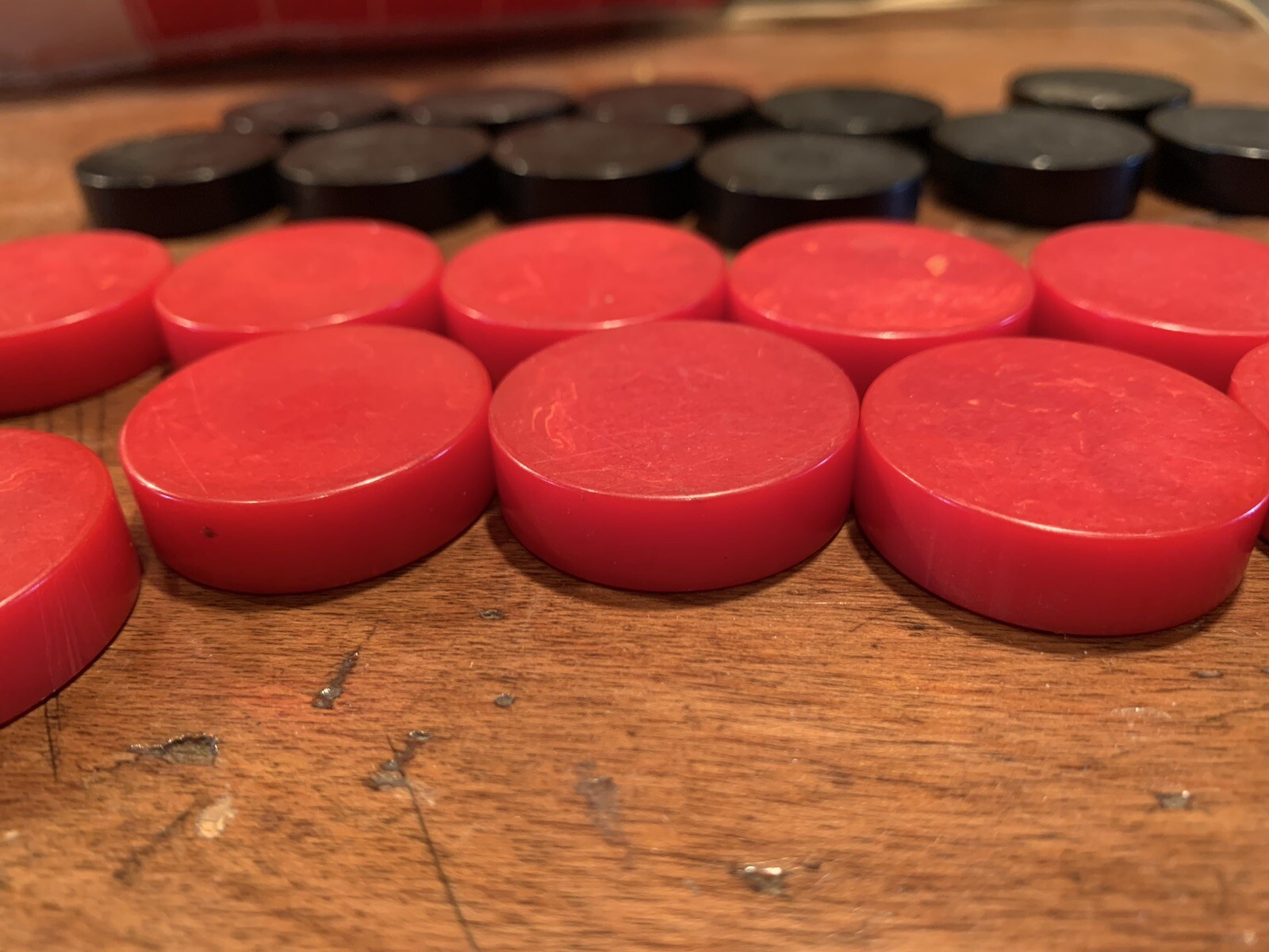 Lot 25 Vintage Swirl Oxblood Red And Black Catalin Bakelite Backgammon ...