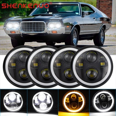 4Pcs 5.75" 5-3/4" LED Headlights Hi/Lo Beam Light For Ford Thunderbird ...