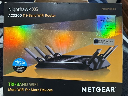 NETGEAR Nighthawk X6 Smart WiFi Router (R8000), AC3200 Tri-Band ...