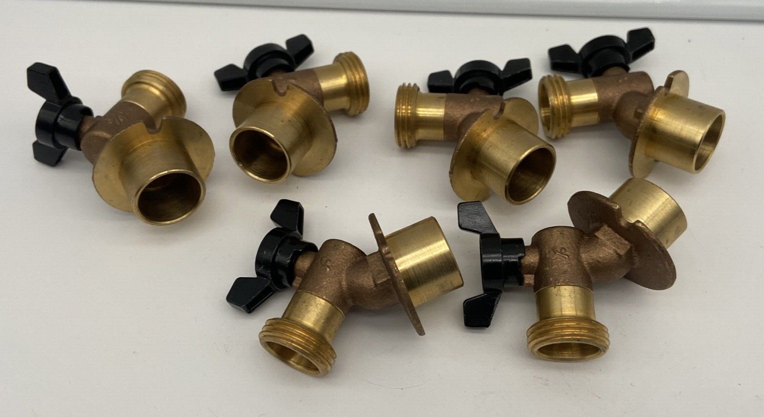 Lot of 6 Wolverine Brass 3/4" C Pro-Series 1/4-Turn Lawn Faucet Rough ...