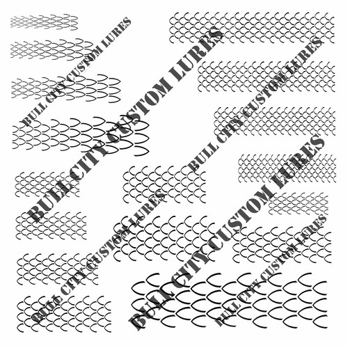 Fishing lure mylar reusable airbrush stencils custom painting Reverse ...