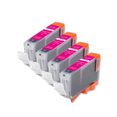4 PK MAGENTA Replacement Ink for Canon BCI-6M iP6000D iP3000 MP750 i560 ...
